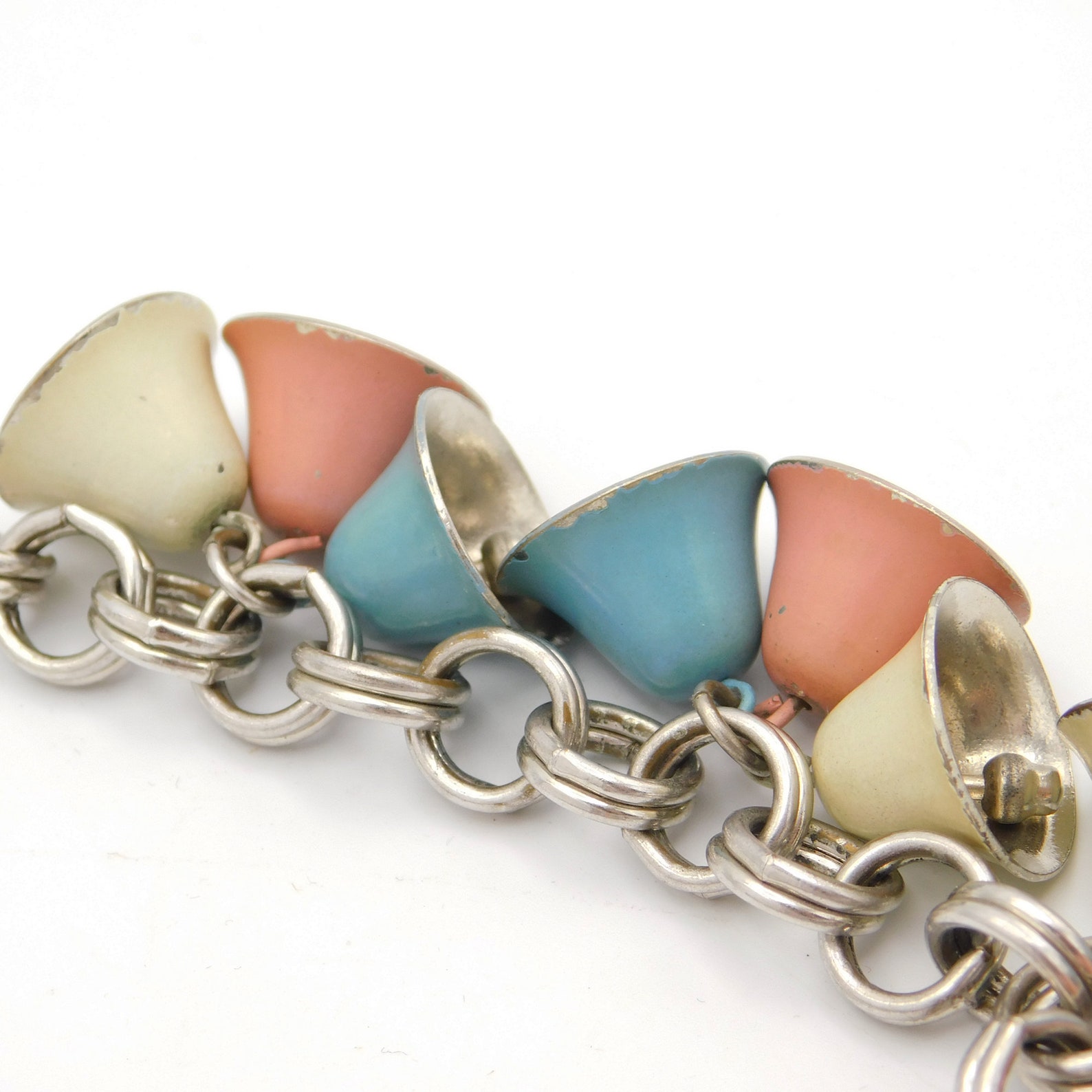 Vintage Monet Bell Necklace Enamel Bell Necklace Forties | Etsy