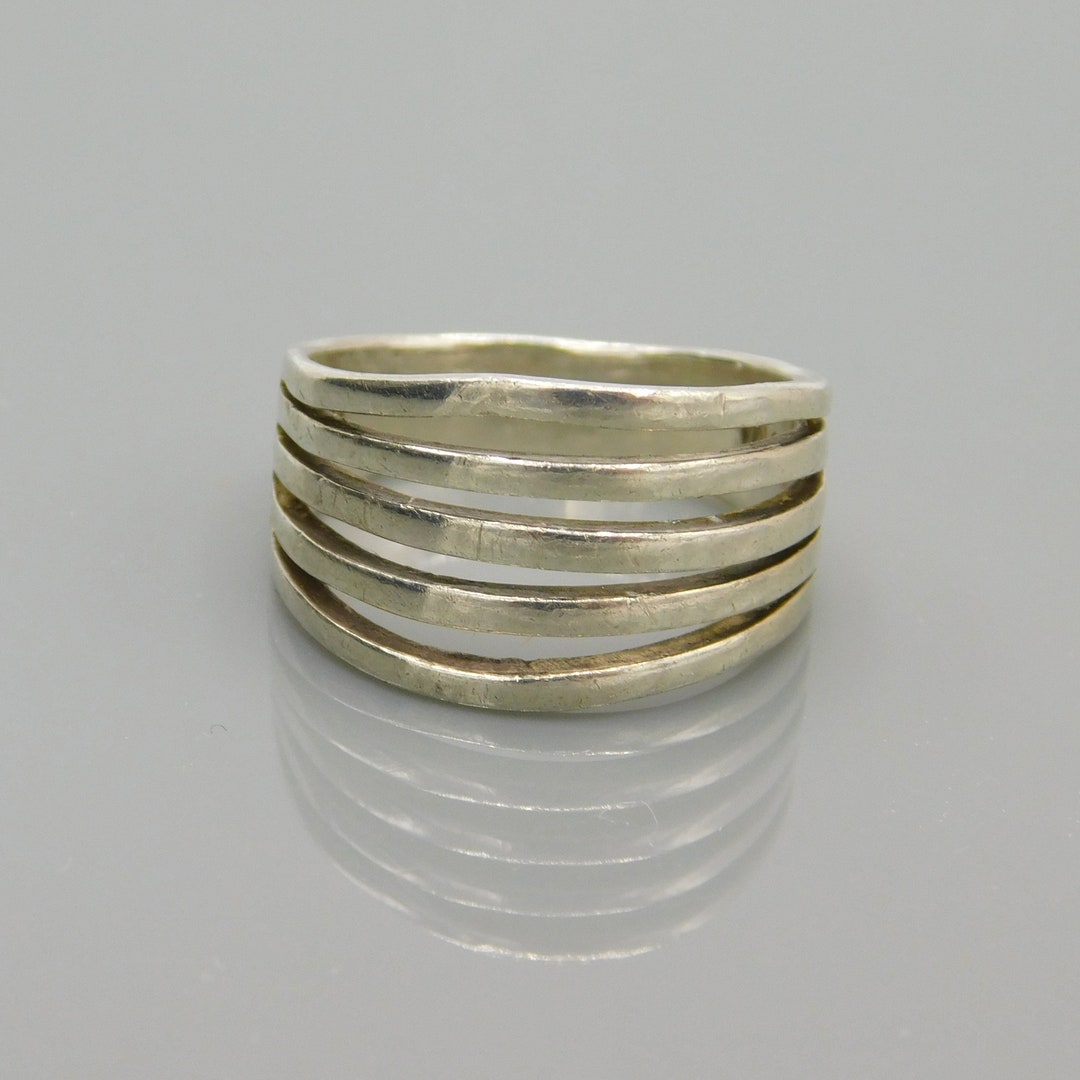 Vintage Split Sterling Band, Vintage Sterling Ring - Etsy
