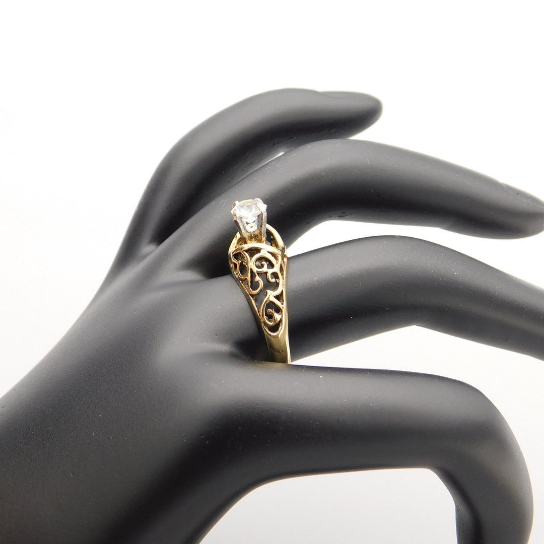 Vintage Uncas Ring, 18K HGE Tall Ring, Solitaire Ring - Etsy