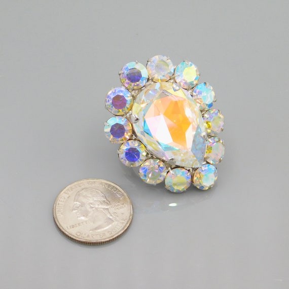 Huge Vintage Rhinestone Ring - Gem