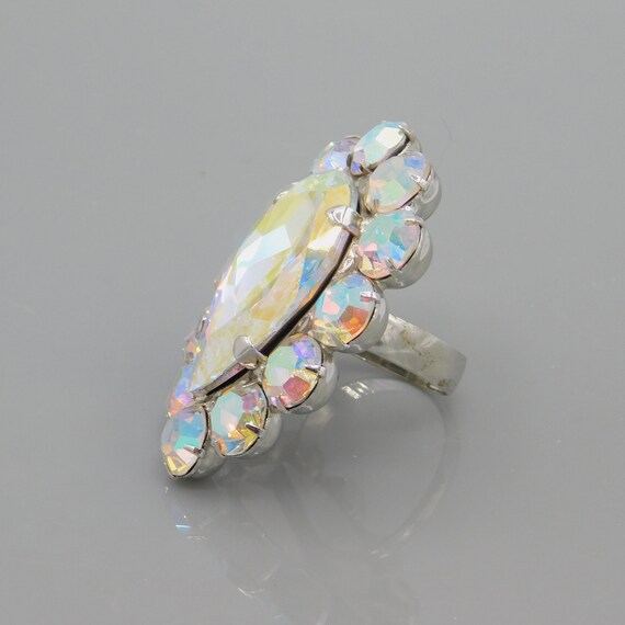 Huge Vintage Rhinestone Ring - Gem
