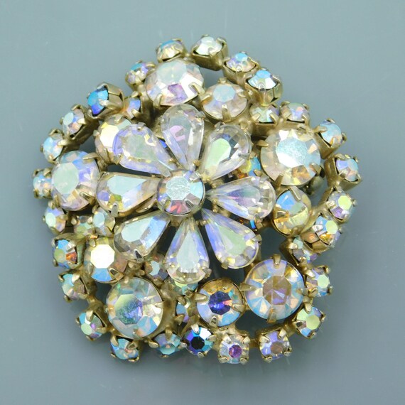 Large AB Rhinestone Brooch, Statement Brooch - Gem