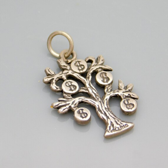 Sterling Money Tree Charm, Money Tree Pendant, Vintag… - Gem