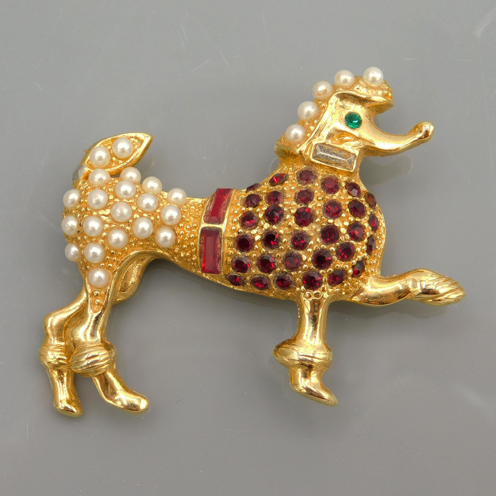 Vintage Rhinestone Poodle Brooch Rhinestone Dog Brooch - Etsy