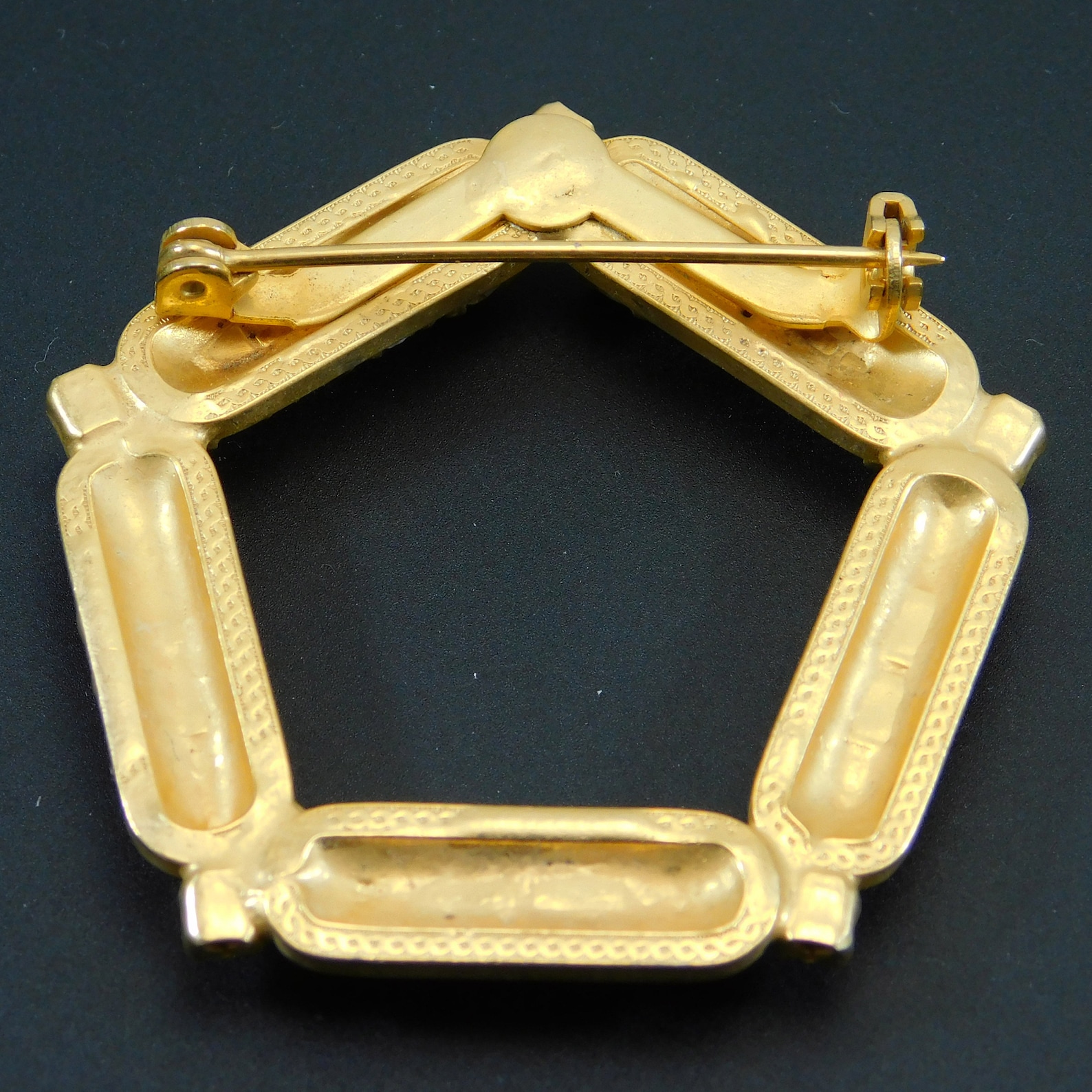 Geometric Brooch White Vintage Brooch Unusual Geometric | Etsy