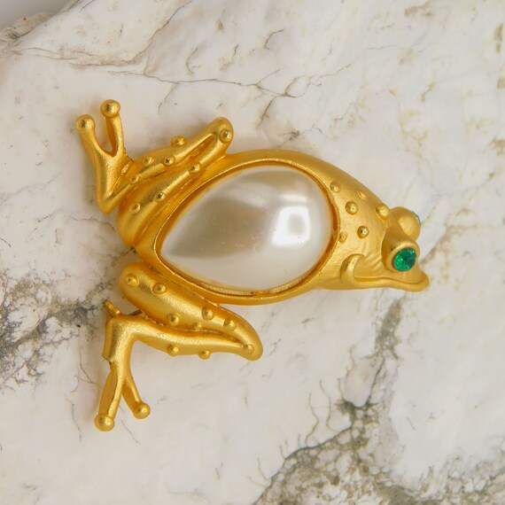 Big Frog Brooch, Vintage Frog Brooch, Vintage JJ Frog… - Gem