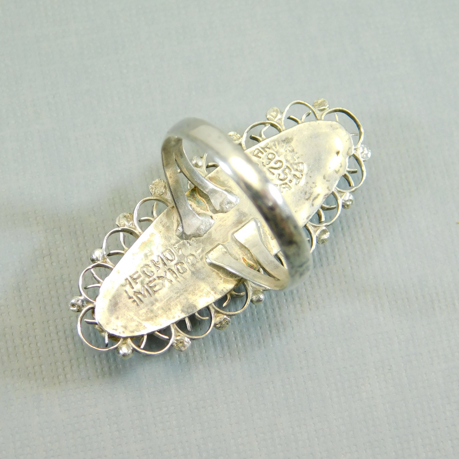 Vintage Sterling Ring Long Sterling Ring Southwestern | Etsy