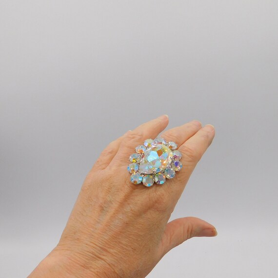 Huge Vintage Rhinestone Ring - Gem