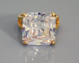 Square Crystal Ring - Etsy
