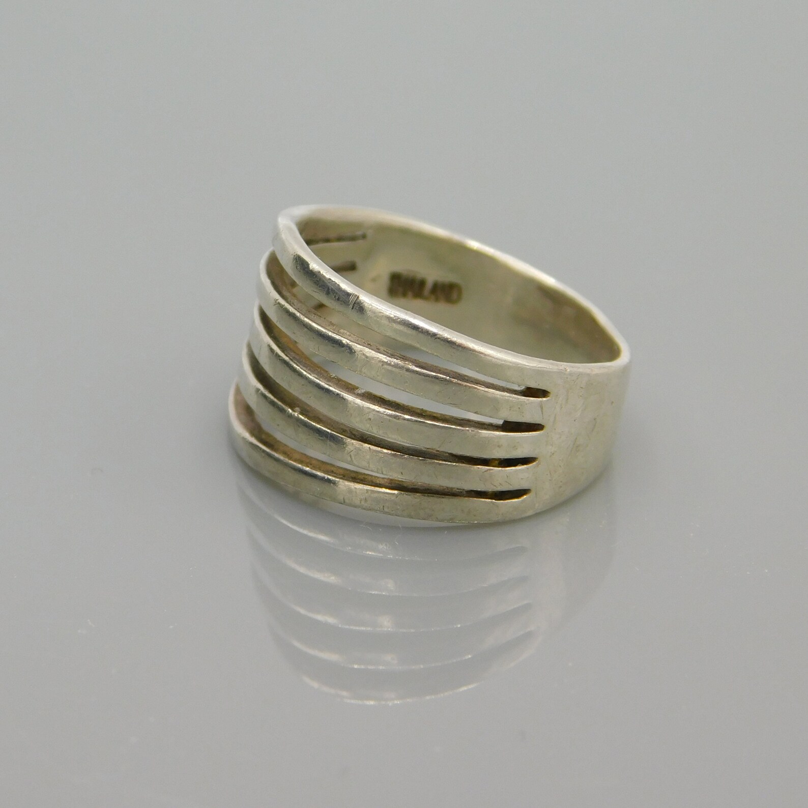 Vintage Split Sterling Band Vintage Sterling Ring Unique - Etsy