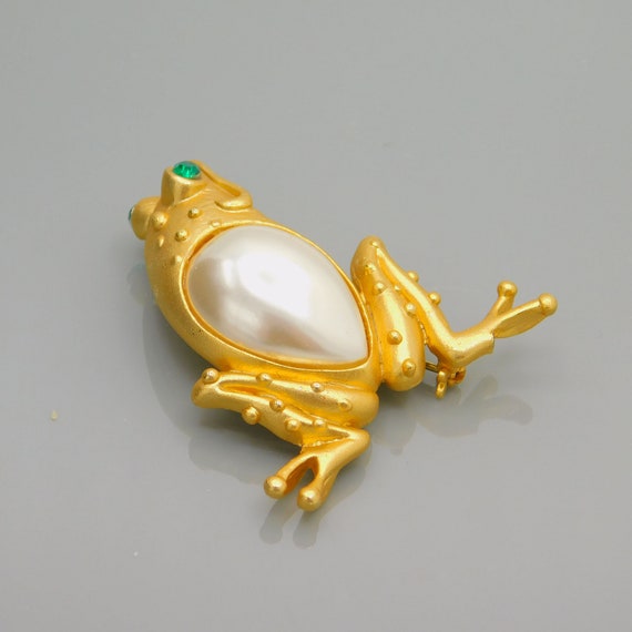 Big Frog Brooch, Vintage Frog Brooch, Vintage JJ Frog… - Gem