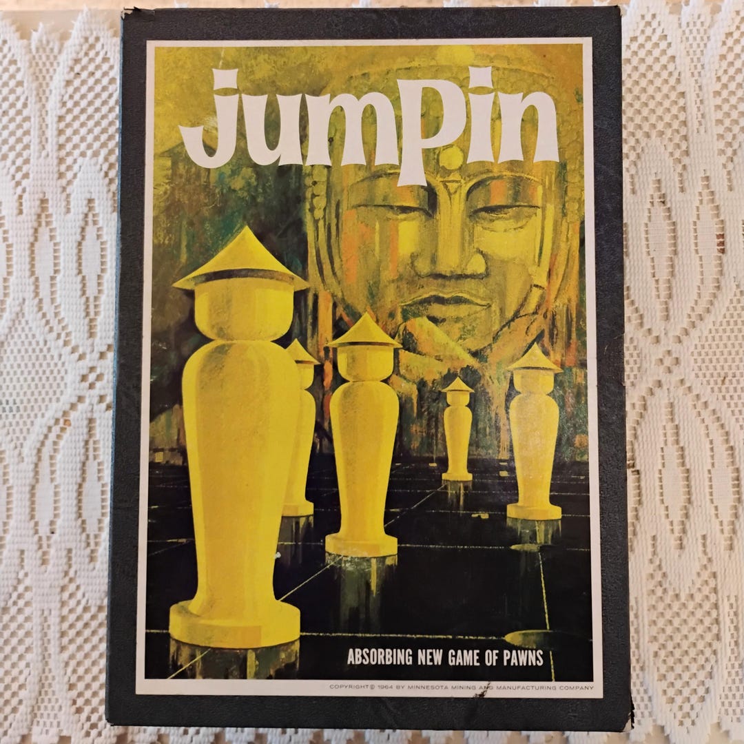 Vintage Jumpin Game of Pawns Board Game - Etsy