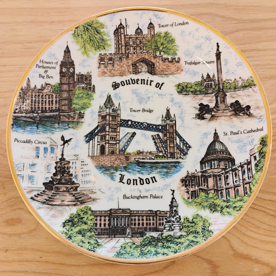 Souvenir of London Plate W1.32 - Etsy