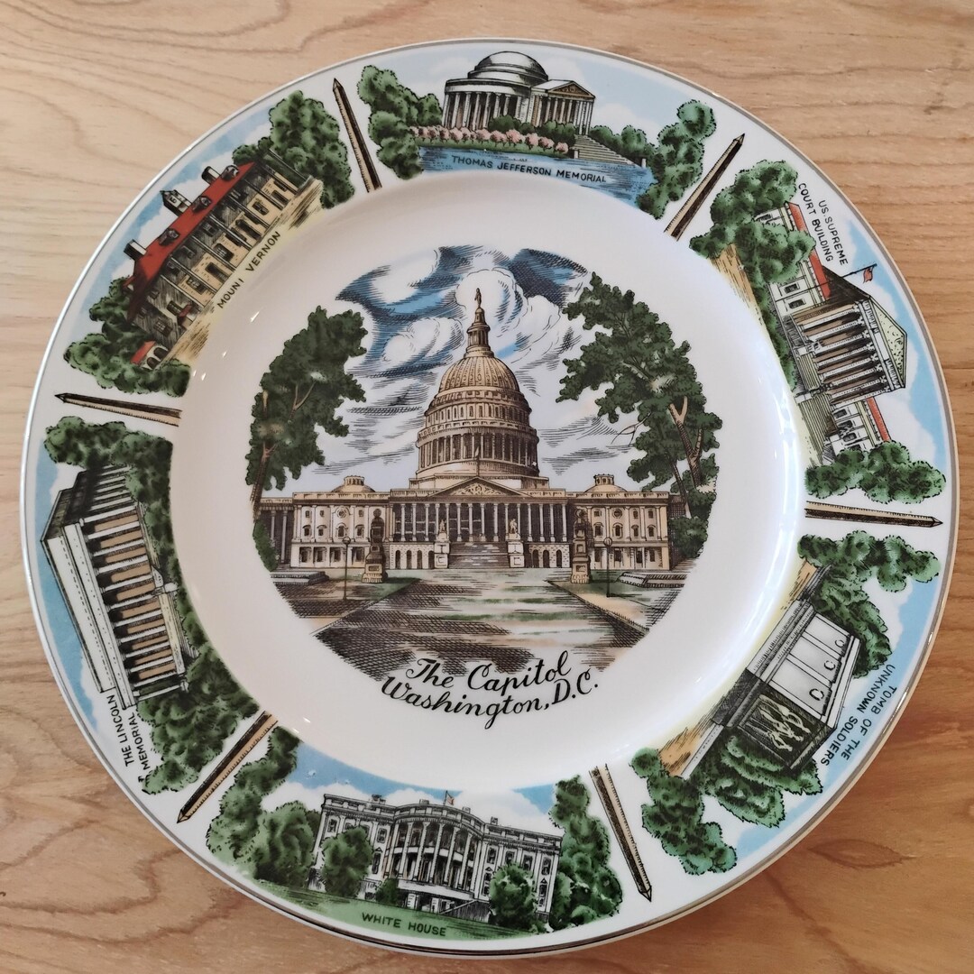 The Capital Washington DC Souvenir Plate W1.106 - Etsy