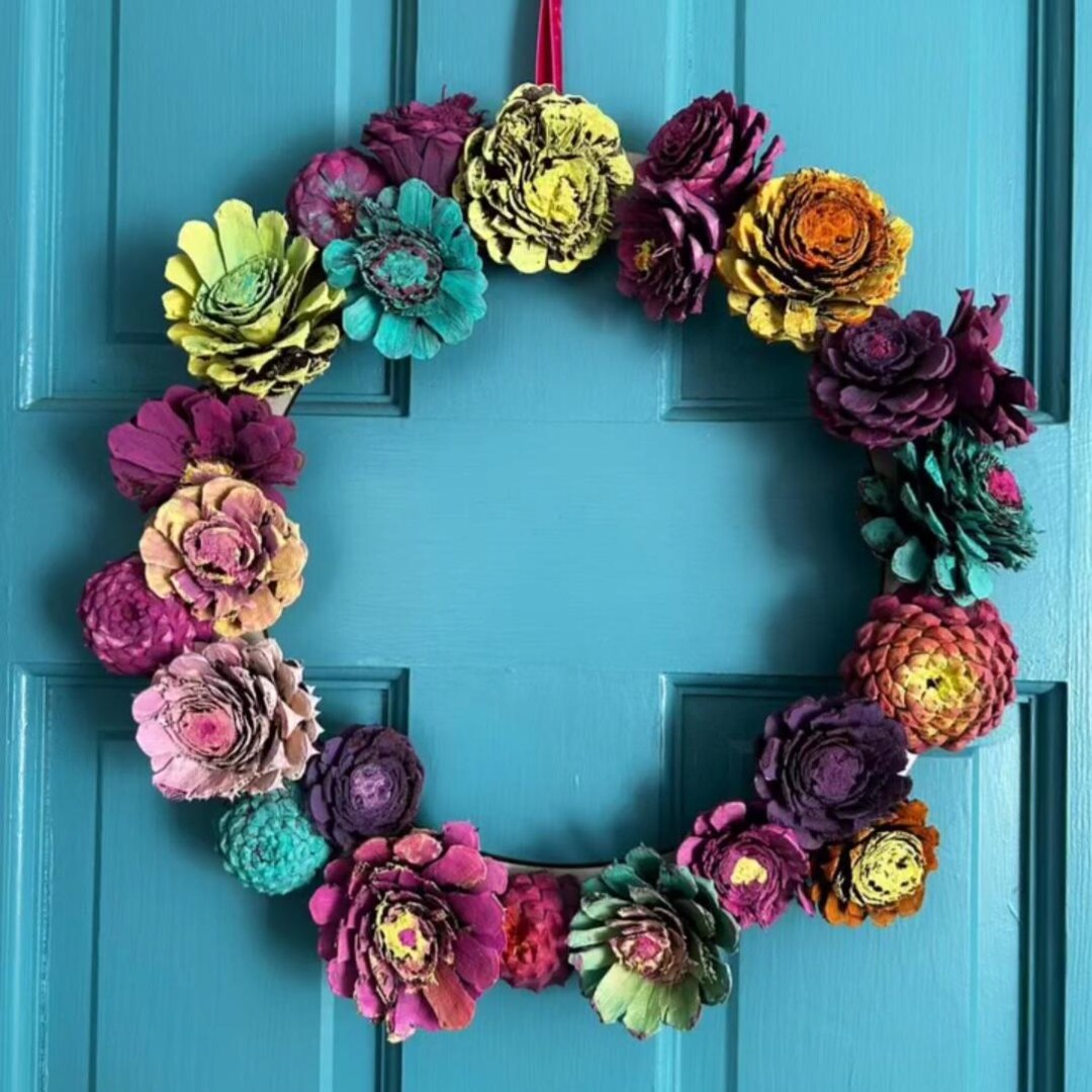 Pinecone Wreath Workshop for 4 Friends With Ronda Bowden at York & Main - Etsy