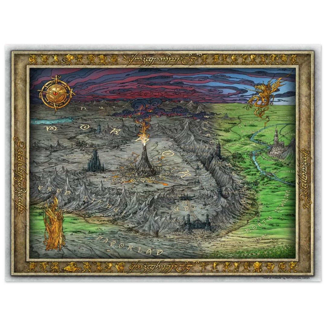 Map of Mordor : 32x24 Poster of Sauron's Kingdom - Etsy