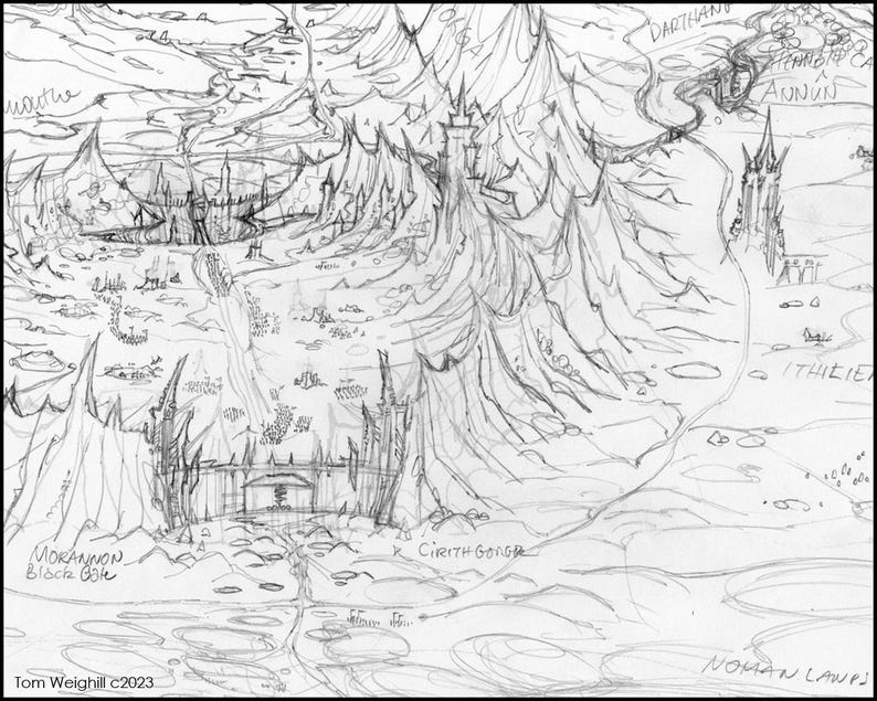 Map of Mordor : 40x30 Large Poster of Sauron's Kingdom - Etsy