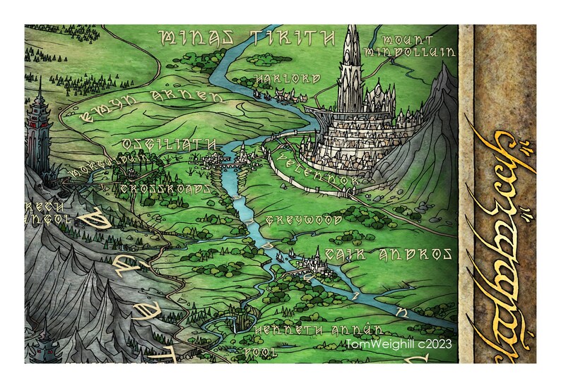 Map of Mordor : 40x30 Large Poster of Sauron's Kingdom - Etsy