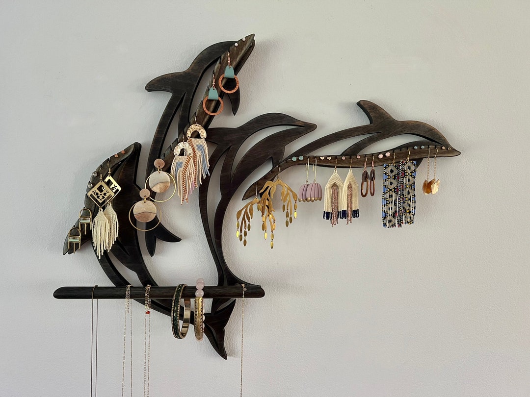 Swimming Dolphins Jewelry Display for Earrings Necklaces and Bracelets ...