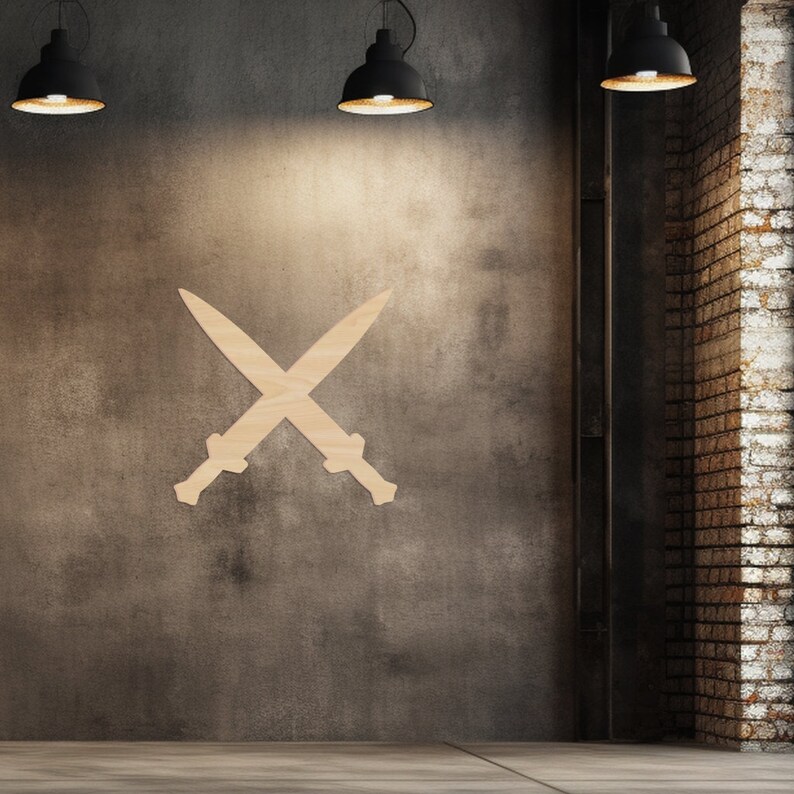 Swords SVG for CNC, Crossing Swords Svg Design File, Svg File for Cnc ...