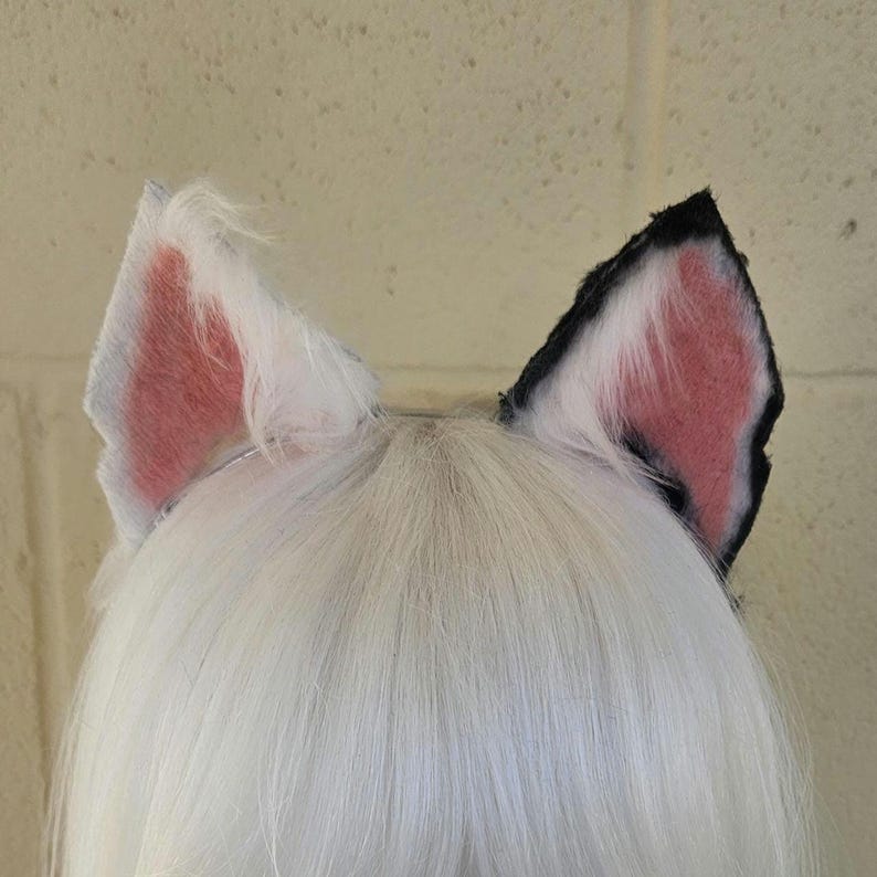 Black and White Cat Ears - Etsy