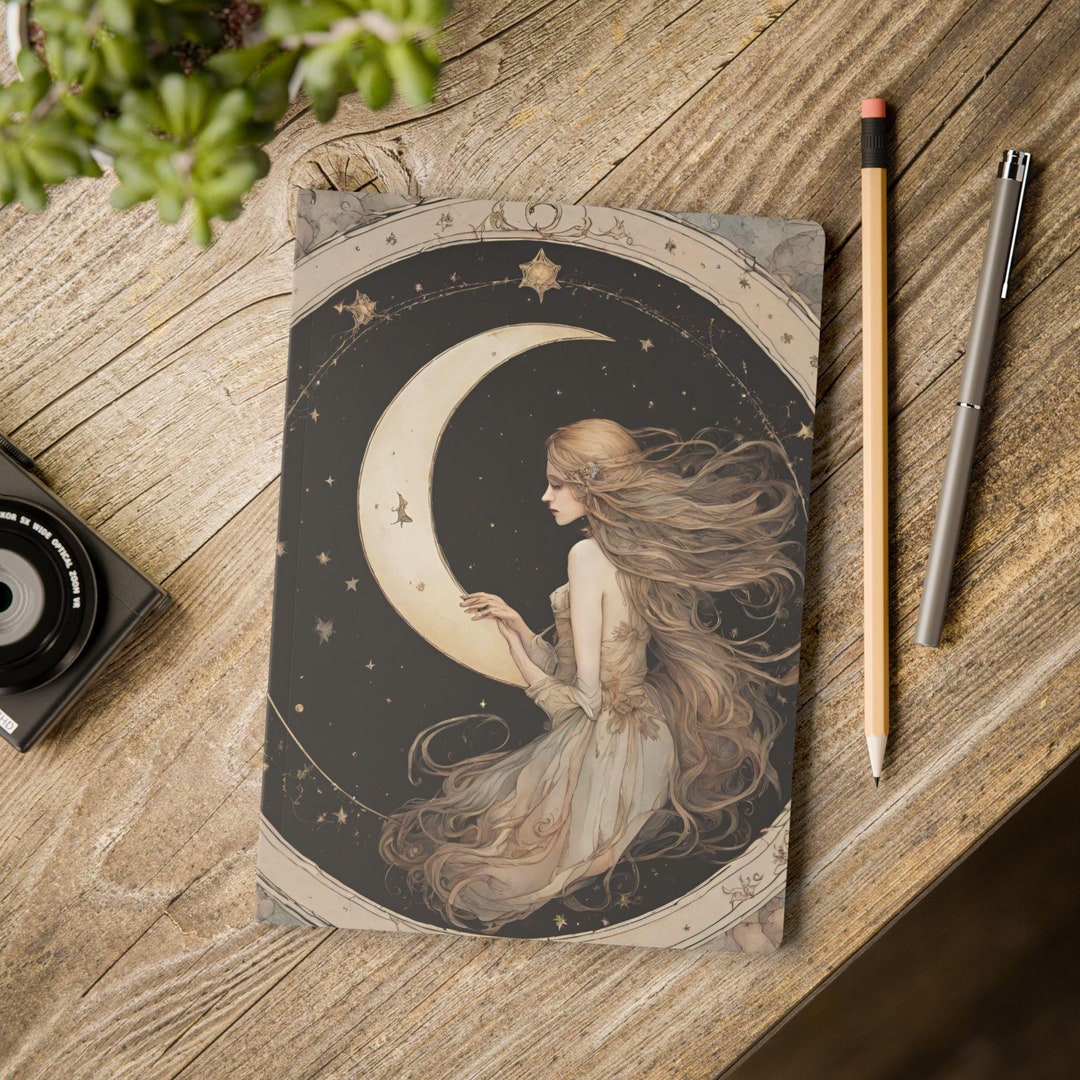 Celestial Goddess Crescent Moon Journal Sky Inspired Notebook for ...