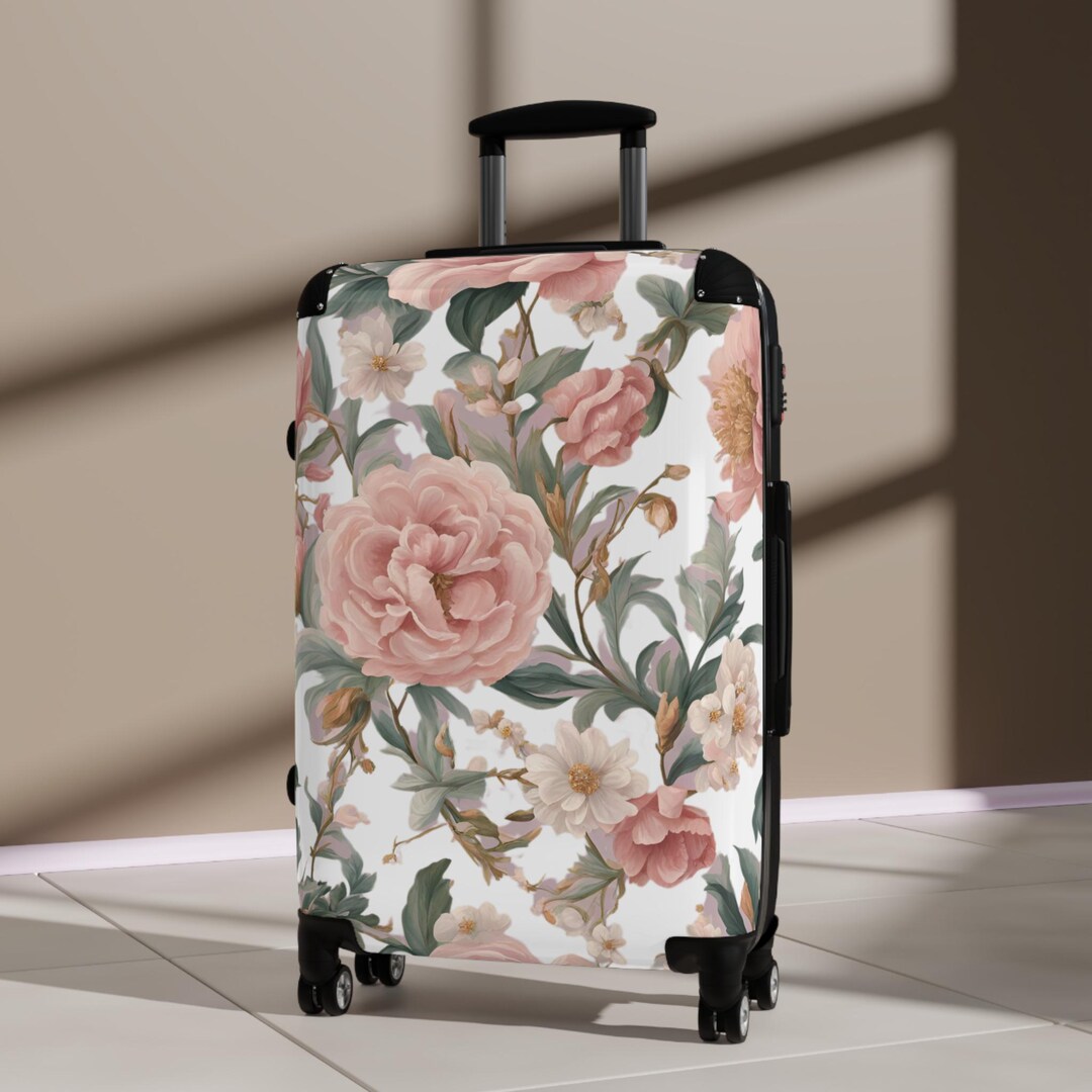 Floral Blossom Hard Shell Suitcase With Built in Lock, Travel Gift for ...