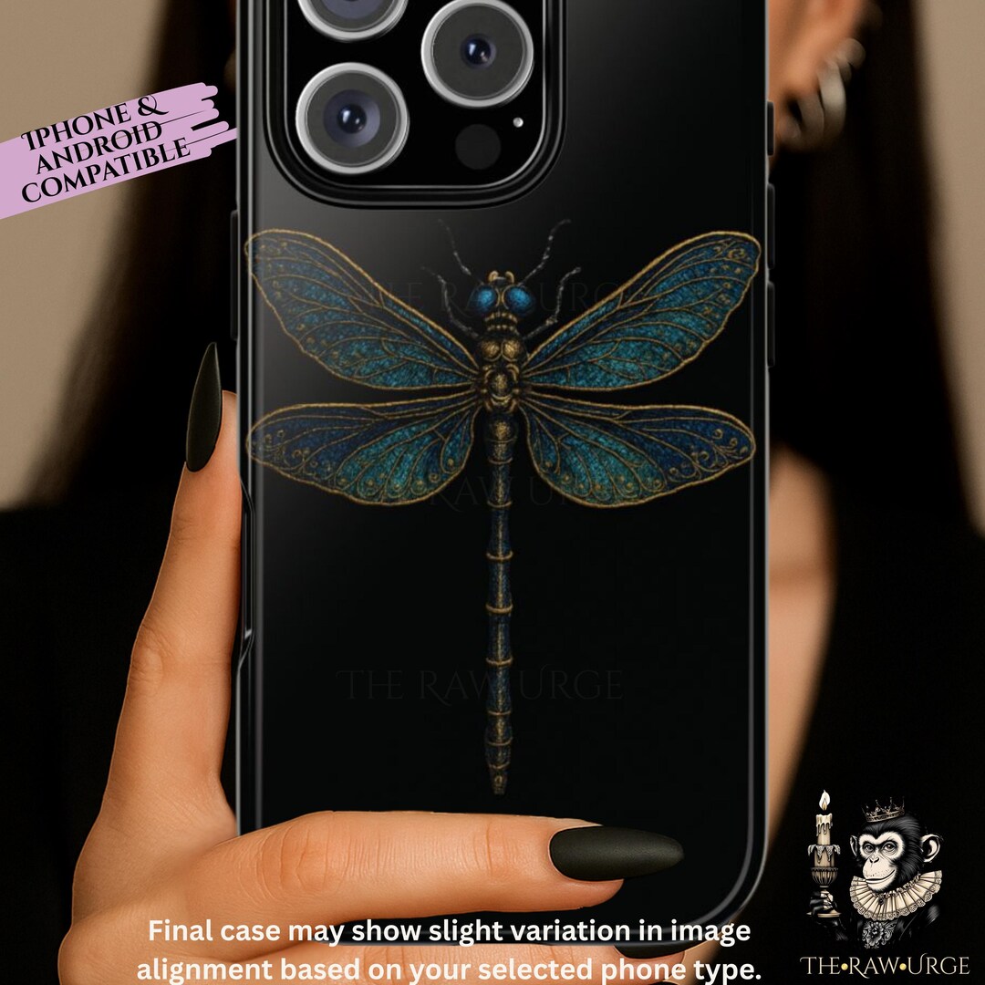 Gilded Dragonfly Gothic Phone Case for iPhone & Samsung - Etsy