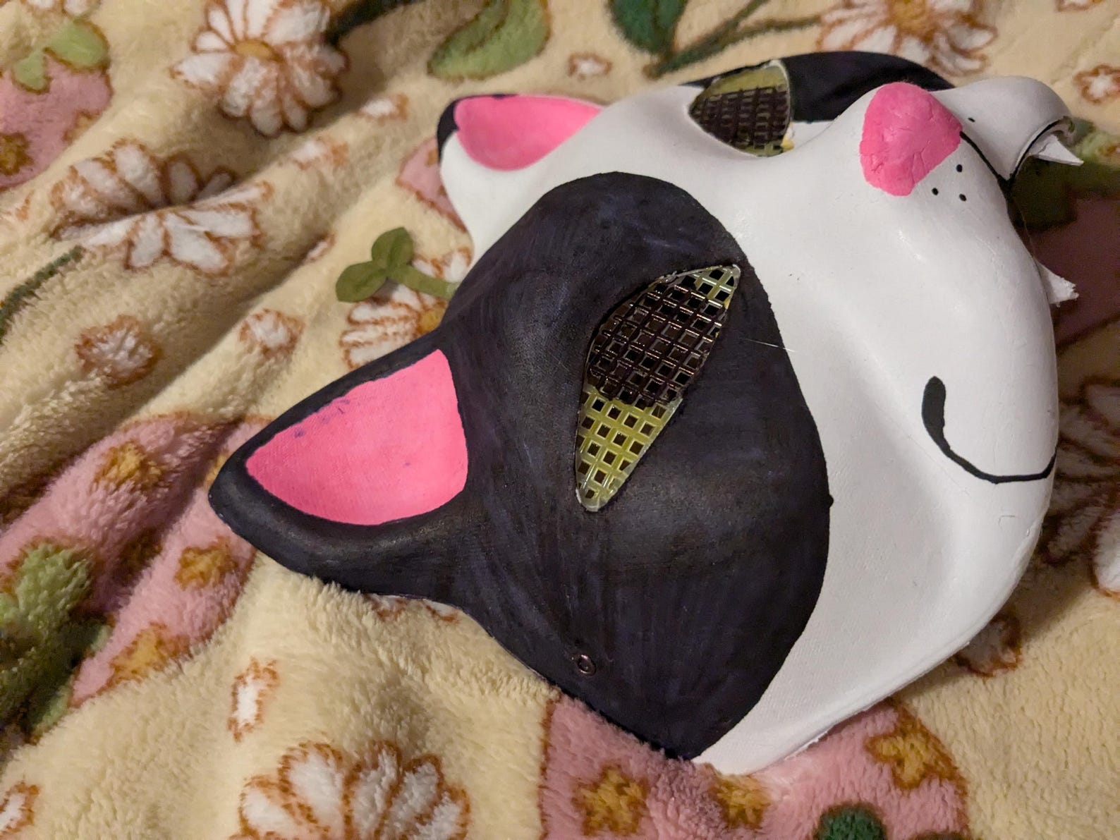 Black and White Sprout Therian Cat Mask (NOT Felted) - Etsy