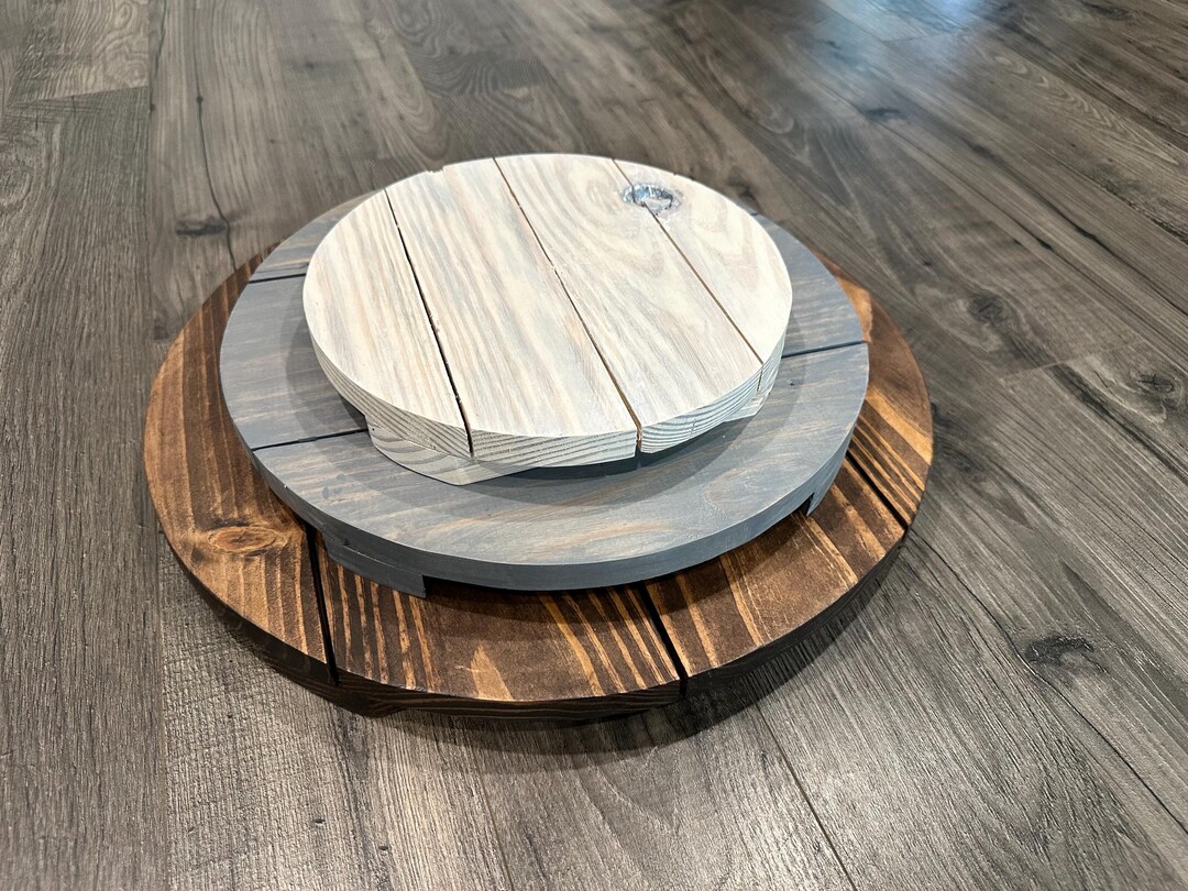 Round Pallet Riser, Plant Stand, Kitchen Caddy, Wood Riser, Table ...