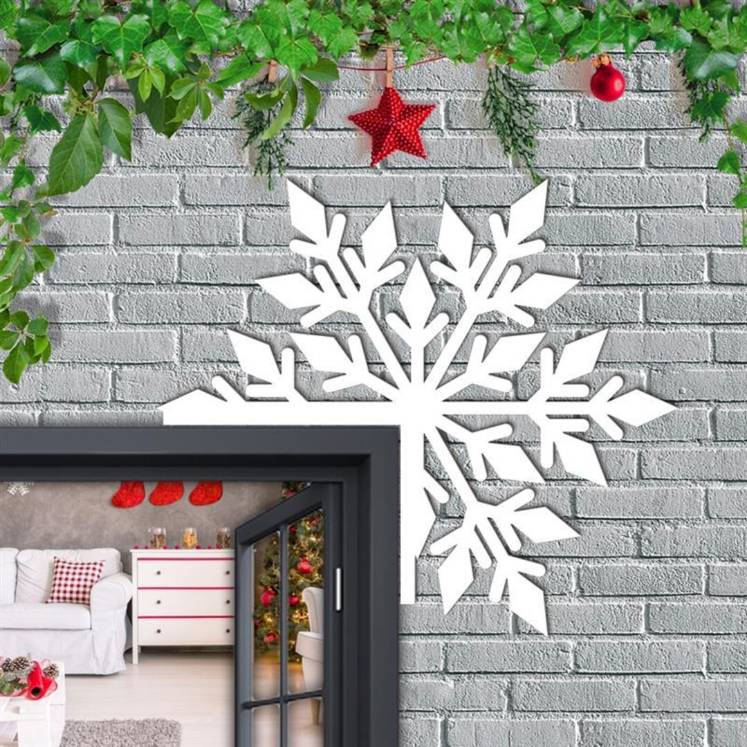 Snowflake Door Corner Sign, Polywood Christmas Decor - Etsy