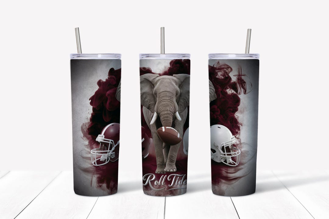 Alabama Football Roll Tide 20 Oz Sublimation Tumbler Wrap Design ...