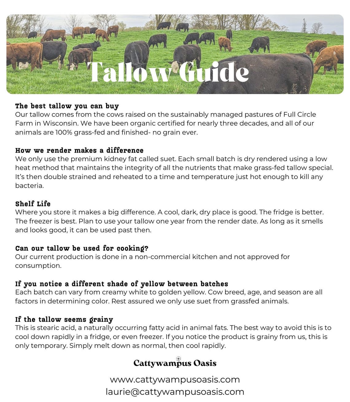 Tallow: Organic 100% Grass Fed for Skincare, Soap / Single Source ...