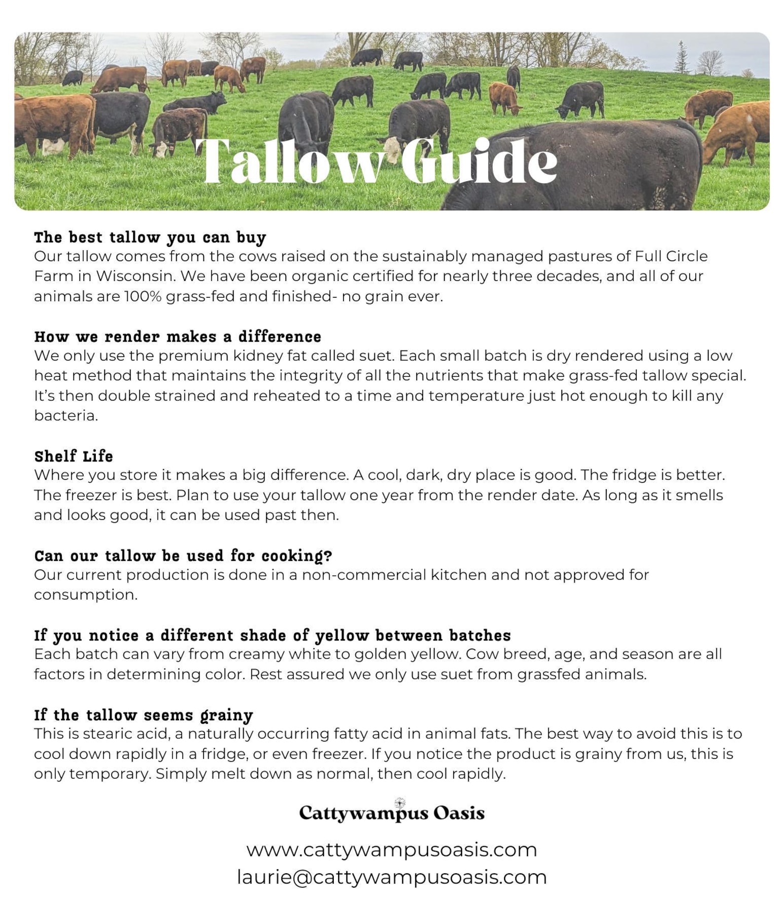 Tallow: Organic 100% Grass Fed for Skincare, Soap / Single Source ...