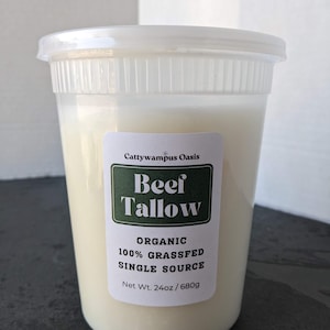 Tallow: Organic 100% Grass Fed for Skincare, Soap / Single Source ...