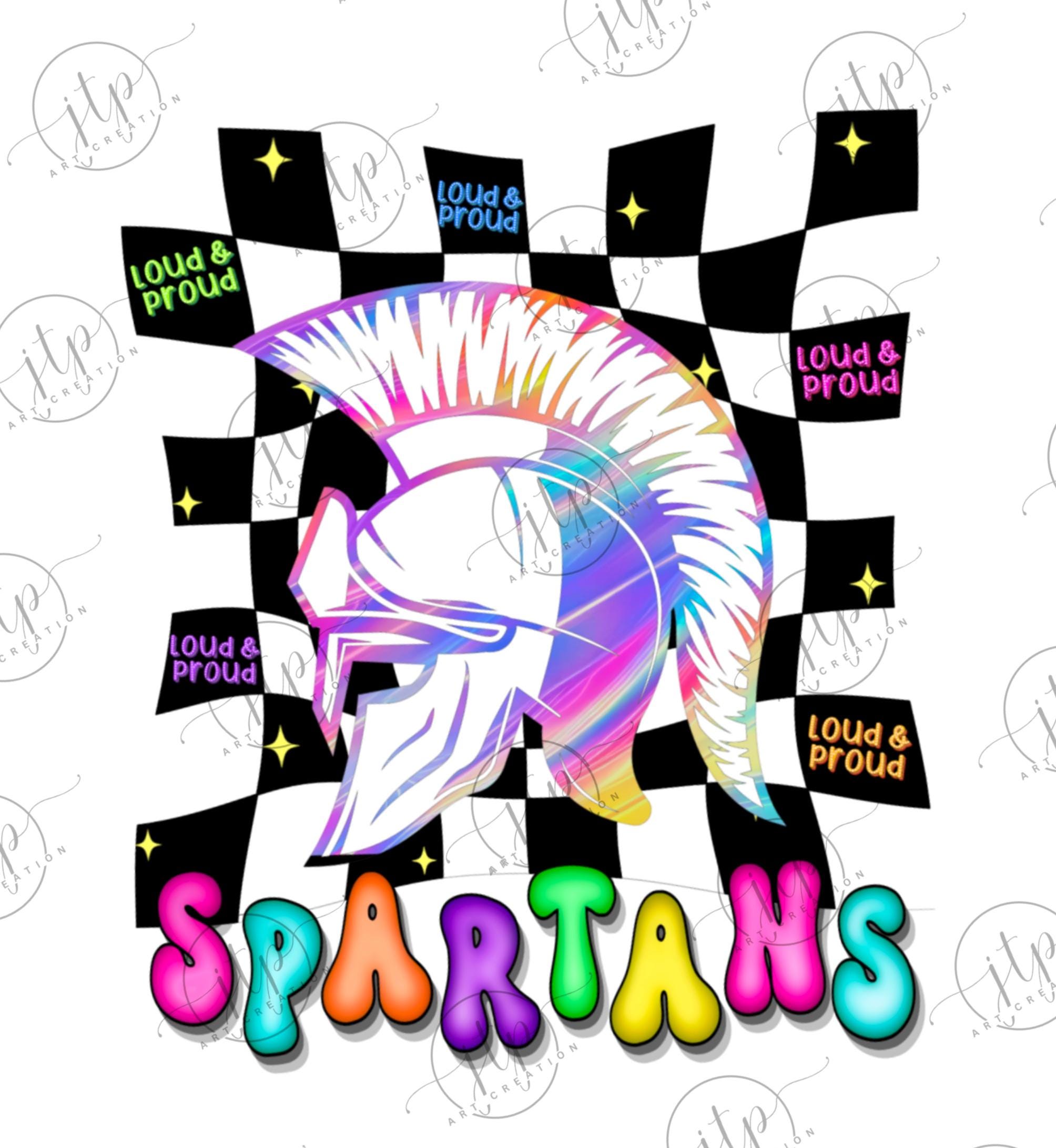 Neon Spartans Mascot PNG: Preppy School Spirit Design (digital Download ...