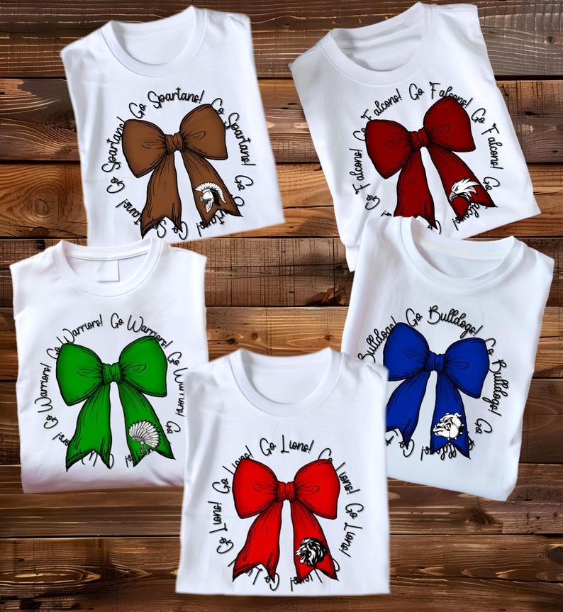 Custom Eagle Mascot Bow PNG: School Spirit Shirt Design (digital ...