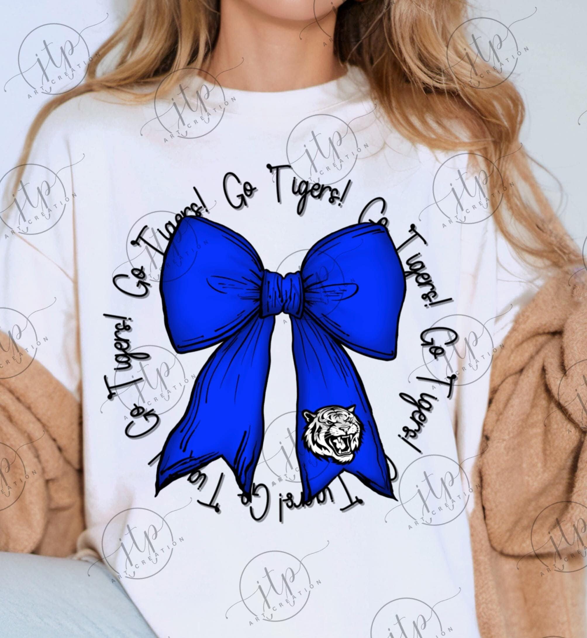 Tigers Mascot Bow PNG: School Spirit Wear (digital Download) - Etsy