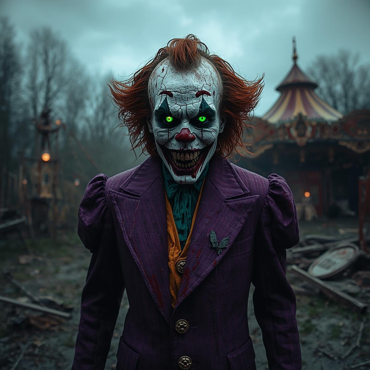 17 Halloween Skeleton Joker Clipart Bundle – Spooky Joker Skulls, Scary ...