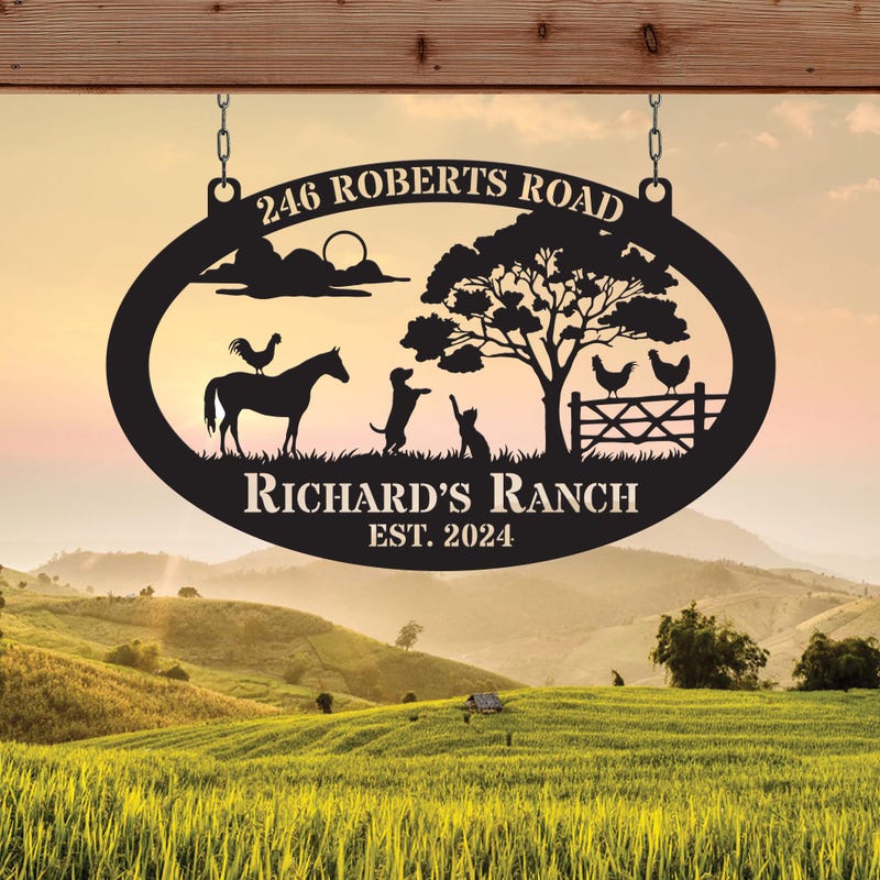 Custom Farm Sign - Etsy