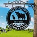 Personalized Cow Metal Farm Sign, Custom Cow Farm Sign, Cow Ranch Decor ...