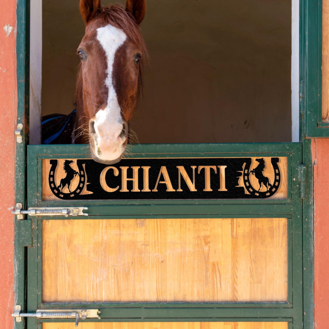 Custom Horse Stall Name Plate, Horse Metal Sign, Horse Stall Sign ...
