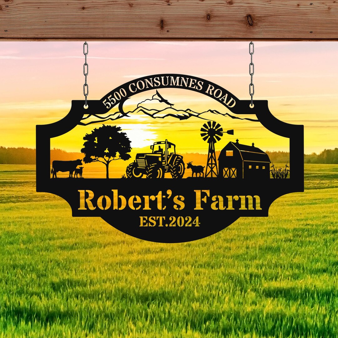 Personalized Your Metal Farm Sign, Custom Your Own Farm Sign, Farmhouse ...