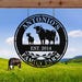 Personalized Cow Metal Farm Sign, Custom Cow Farm Sign, Cow Ranch Decor ...
