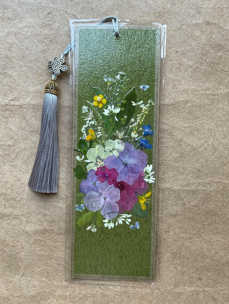 BIRTHDAY FLOWER BOOKMARK, Pressed Real Flower, Custom Birthday Gift ...