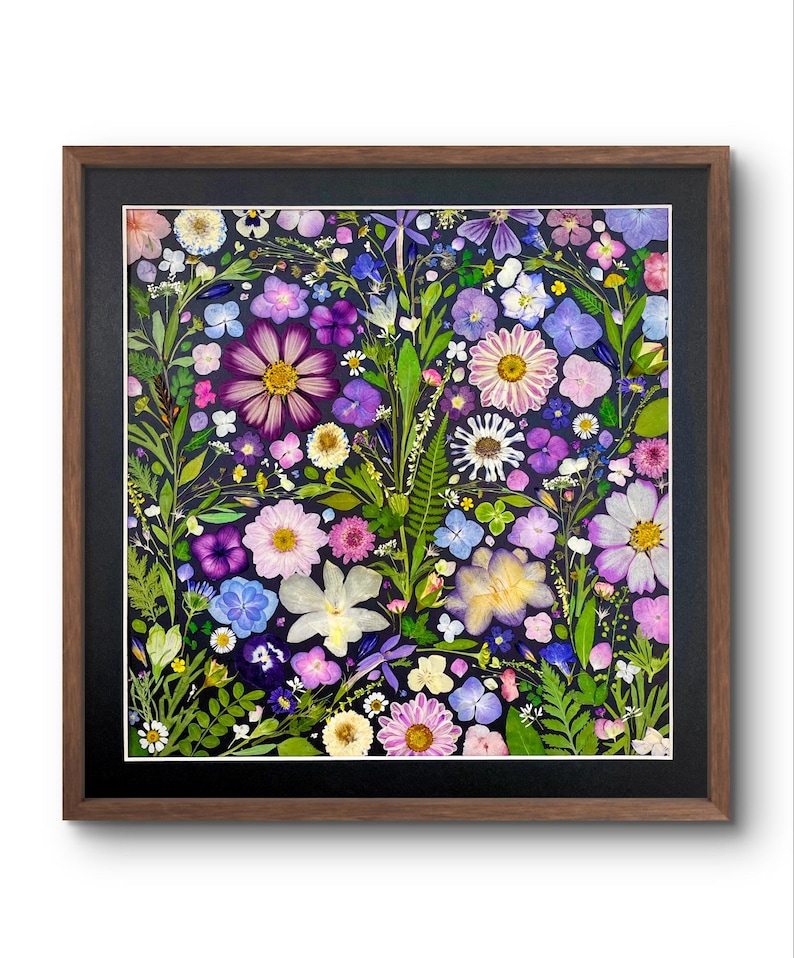 PRESSED FLOWER Wall Art | A Midsummer Dream | Handmade Dried Flower in ...