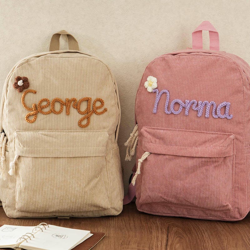 Embroidered Backpack - Etsy