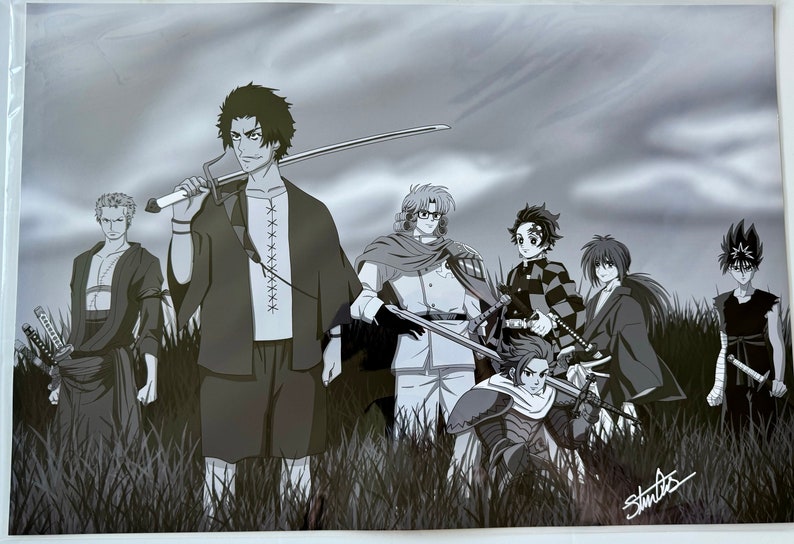 Anime Seven Samurai Art Poster - Etsy