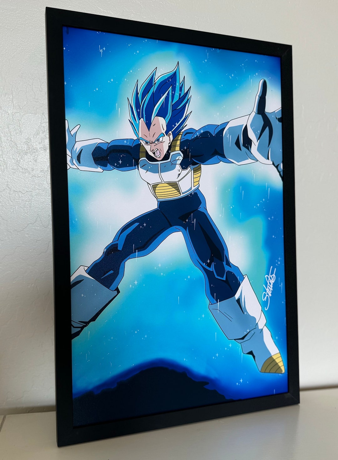 Vegeta Blue Evolution Art Poster - Etsy