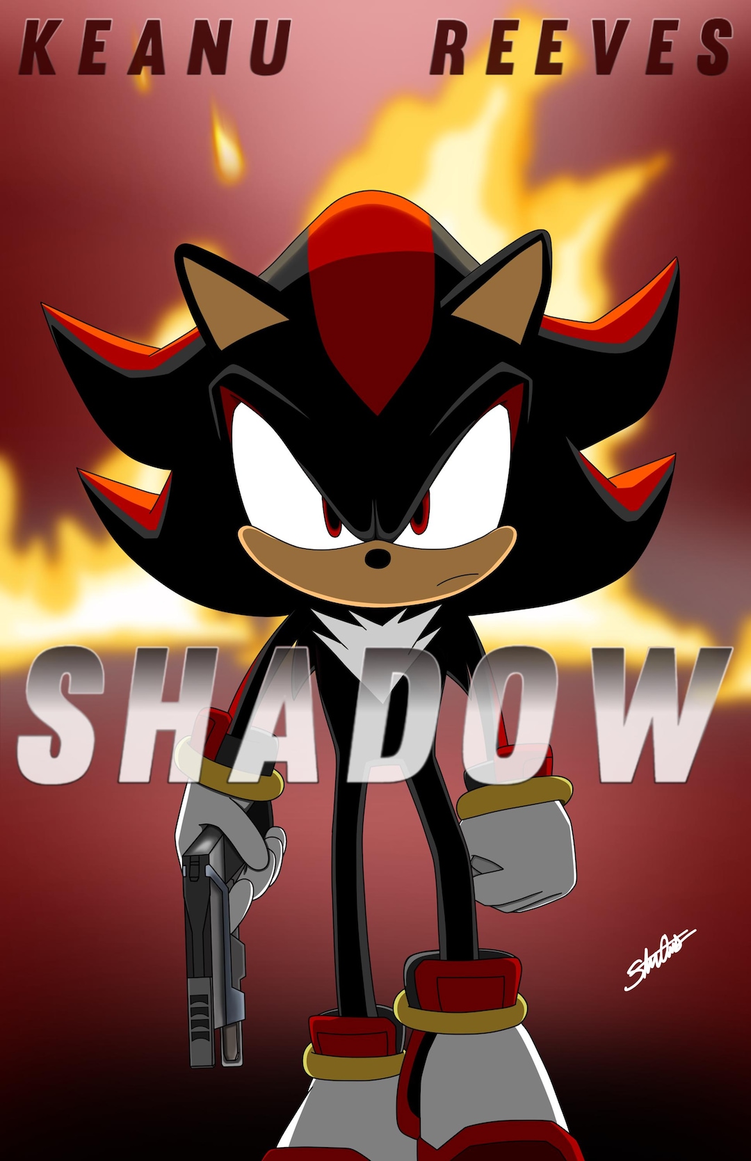 Shadow the Hedgehog John Wick Style Art Poster - Etsy